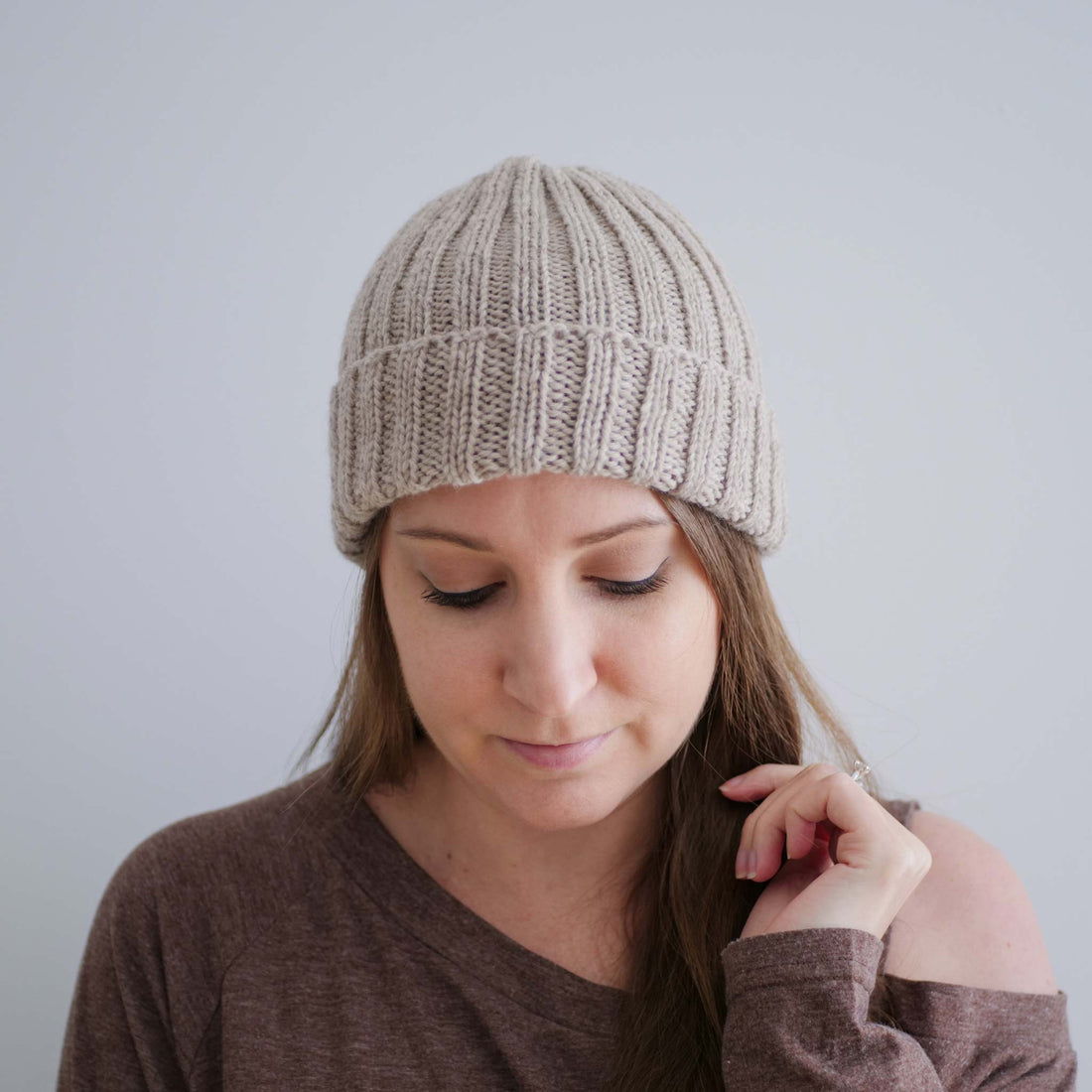 Everyday Ribbed Knit Hat Pattern PDF - Easy Stretchy Beanie Download ...