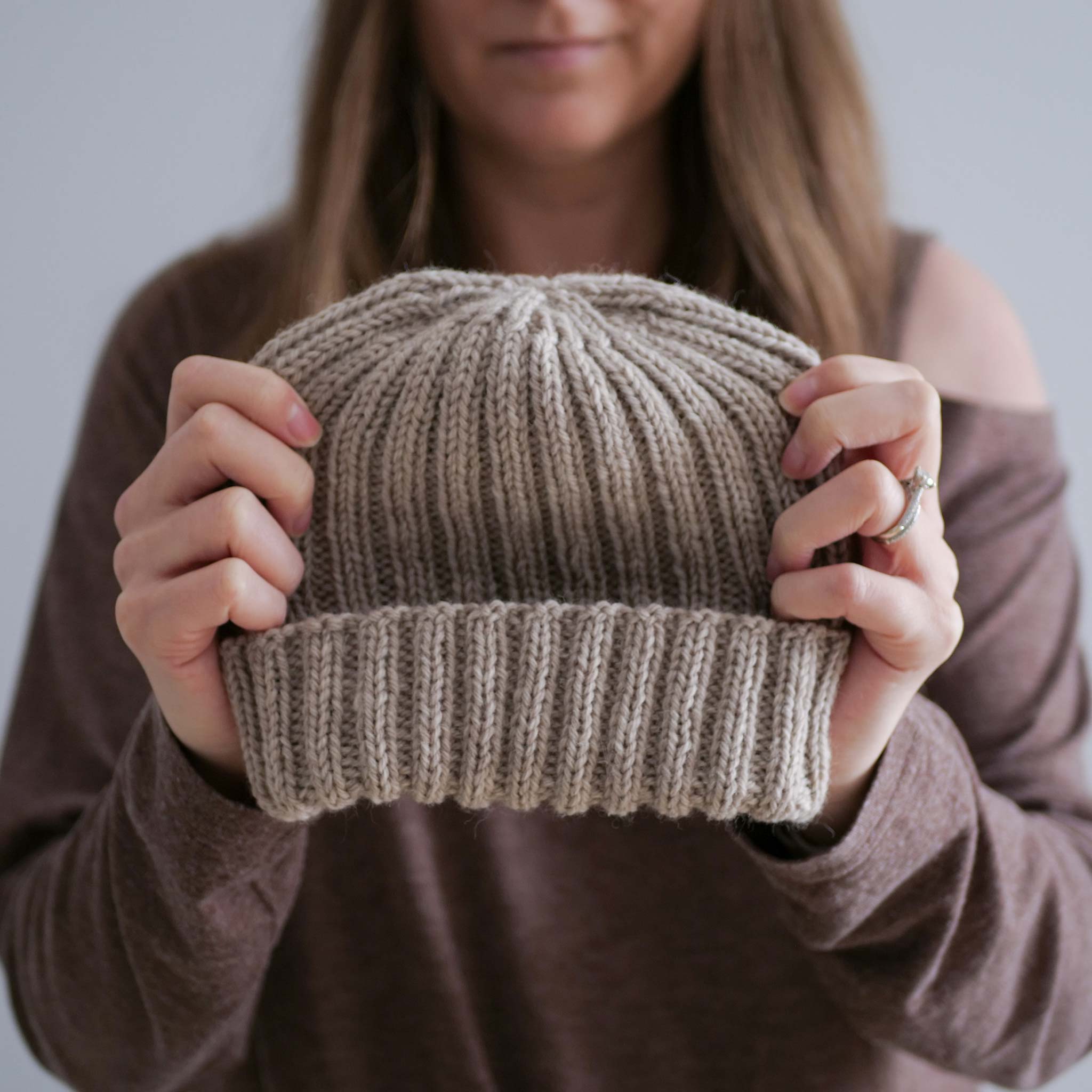 Everyday Ribbed Knit Hat Pattern PDF - Easy Stretchy Beanie Download ...